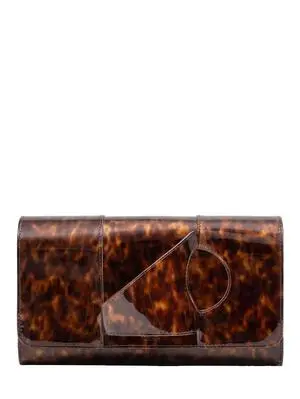 Perrin Lasymetrique Glove Clutch - Brown