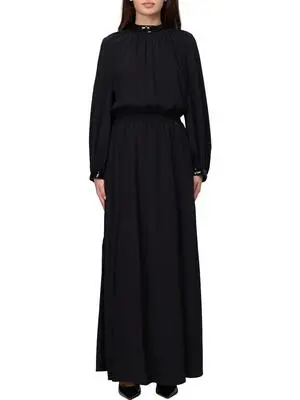 TWINSET Long Sleeve Maxi Dress - Black