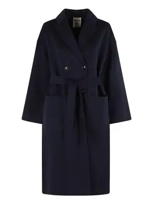 SEMICOUTURE Belted Coat - Blue