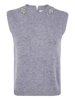 SEMICOUTURE Sleeveless Waistcoat Grey