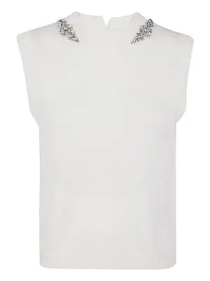 SEMICOUTURE Sleeveless Waistcoat - White