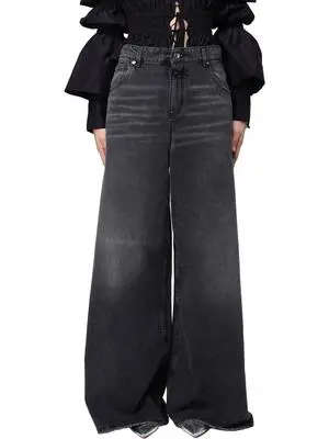 Blumarine Wide Leg Jeans - Grey