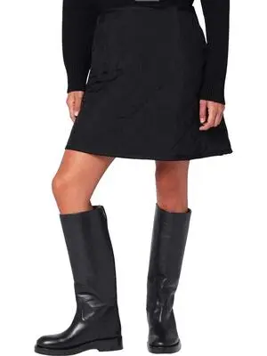 JIL SANDER Quilted Mini Skirt - Black
