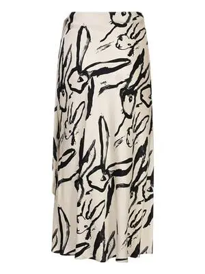 MSGM Printed Skirt - White