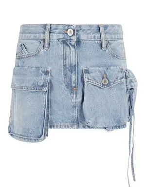 Attico Denim Mini Skirt - Blue