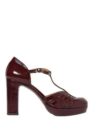 Chie Mihara T-bar Pumps - Burgundy