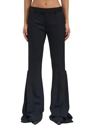 ANN DEMEULEMEESTER Wide Leg Trousers - Black