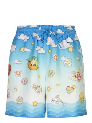 Casablanca Printed Shorts - Blue