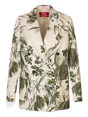 F.R.S FOR RESTLESS SLEEPERS Floral Print Jacket - Green