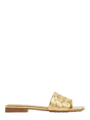 BOTTEGA  VENETA Parco Flat Mule - Gold