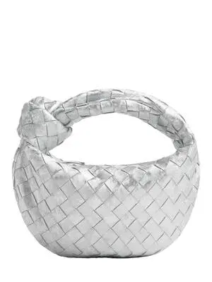 BOTTEGA  VENETA Bottega Veneta Mini Jodie Top Handle Bag - Silver