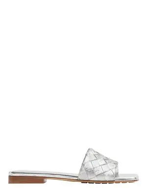 BOTTEGA  VENETA Parco Flat Mule - Silver