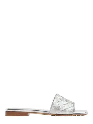 Bottega Veneta Bottega  Veneta Parco Flat Mule Silver