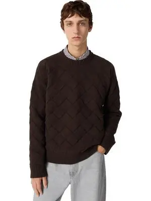 BOTTEGA  VENETA Intrecciato Wool Jumper - Double Espresso