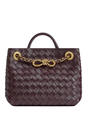 Bottega Veneta Small Intrecciato Andiamo Chain Bag - Dark Barolo