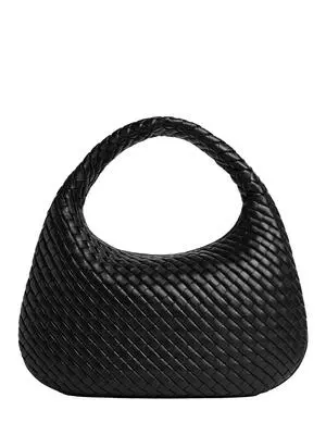 Bottega Veneta Padded Intrecciato Leather Shoulder Bag - Black