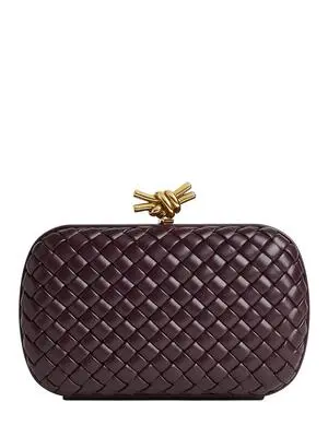 Bottega Veneta Knot Minaudière - Dark Barolo