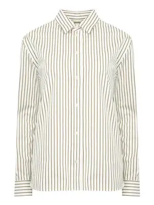 Saint Laurent Shirt Avec Broderie - White