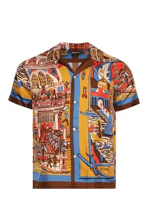 BODE Manhattan Island Short Sleeve Shirt - Multicolor