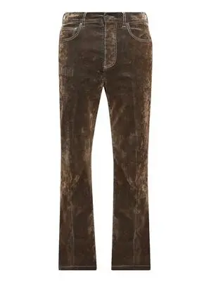 Amiri Velvet Flare Jeans - Brown