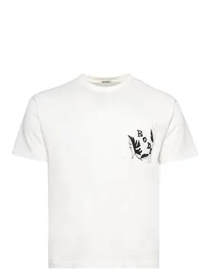 BODE Beaded Leaf Pocket Tee - White