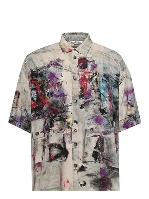 Acne Studios Printed Button-up Shirt - White