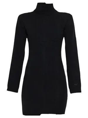 Vetements Cut-up Knitted Mini Dress - Black