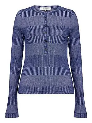 Rag & Bone Two-tone Henley Knit Top - Skblm