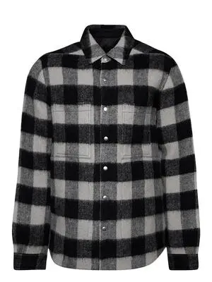 Rick Owens Plaid Outershirt - Black