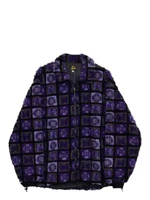 Needles Fur Jacket Papillon Plaid Pile Purple