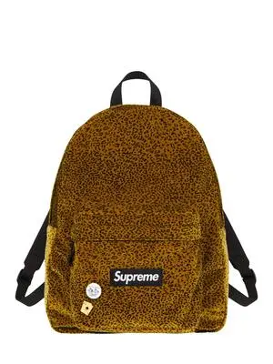 Supreme Velvet Leopard Backpack - Tan