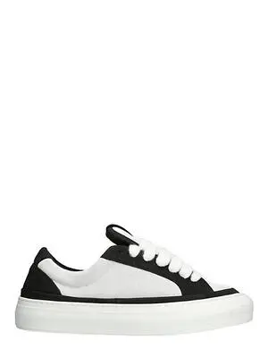 NUMERIS Athena Skate Suede Trainers - White/blk