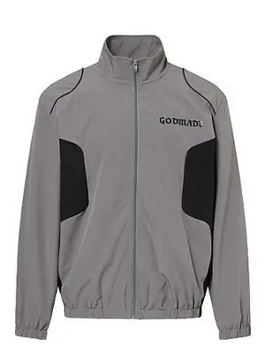 GODMADE Logo-print Relaxed-fit Shell Track Top - Grey