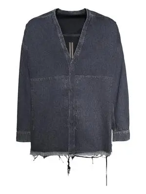 Rick Owens Denim Larry Shirt Jacket - Grey