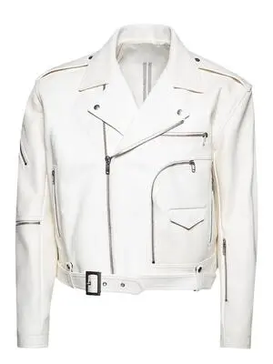 Rick Owens Cropped Bauhaus Stooges Jacket - White