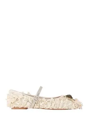 Kurt Geiger Pimlico Woven Ballet Flats - Beige Comb