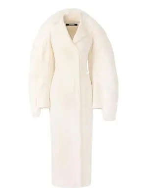 Jacquemus Le Manteau Boa - White