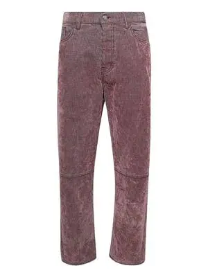 NAHMIAS Flocked Venice Straight Leg Jeans - Pink