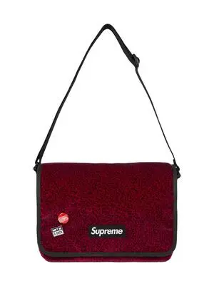 Supreme Velvet Small Messenger Bag - Red