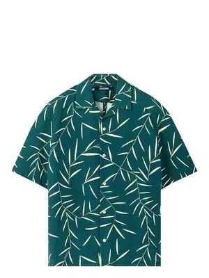 Jacquemus La Chemise Fonccio Foliage Print Shirt - Green