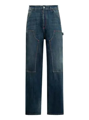 MAISON MARGIELA Straight Leg Denim Pants - Blue