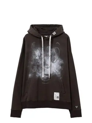 Mihara Yasuhiro Happy Face Printed Hoodie - Black