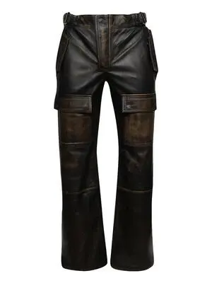 MISBHV Vintage Leather Moto Pants - Black