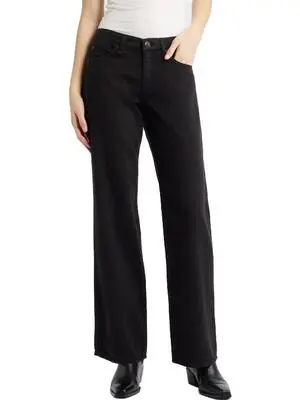 Rag & Bone Saige Relaxed Straight Leg Jeans - Black