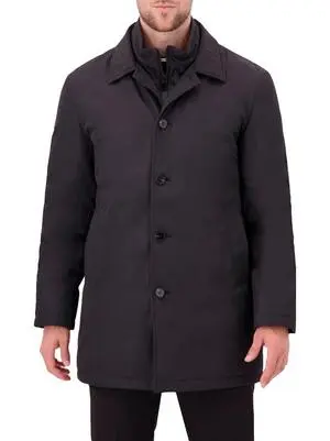 VICTOR EMMANUEL Removable Mock Neck Water Resistant Jacket