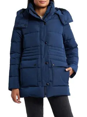 Sam Edelman Parka With Removable Hood - Navy