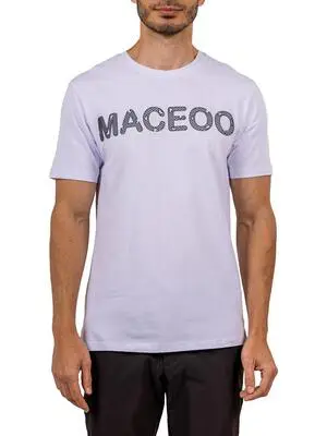 MACEOO Logo Cotton Graphic T-shirt - White