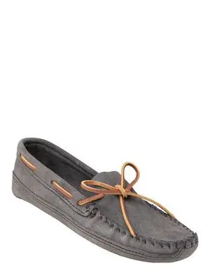 Minnetonka Double Bottom Softsole Slipper - Grey Ruff