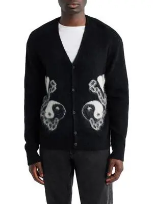 ALLSAINTS Reflection Cardigan - Black/chalk White