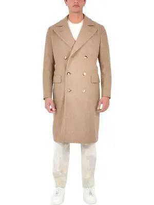 Boglioli Wool Double-breasted Coat - Neutrals